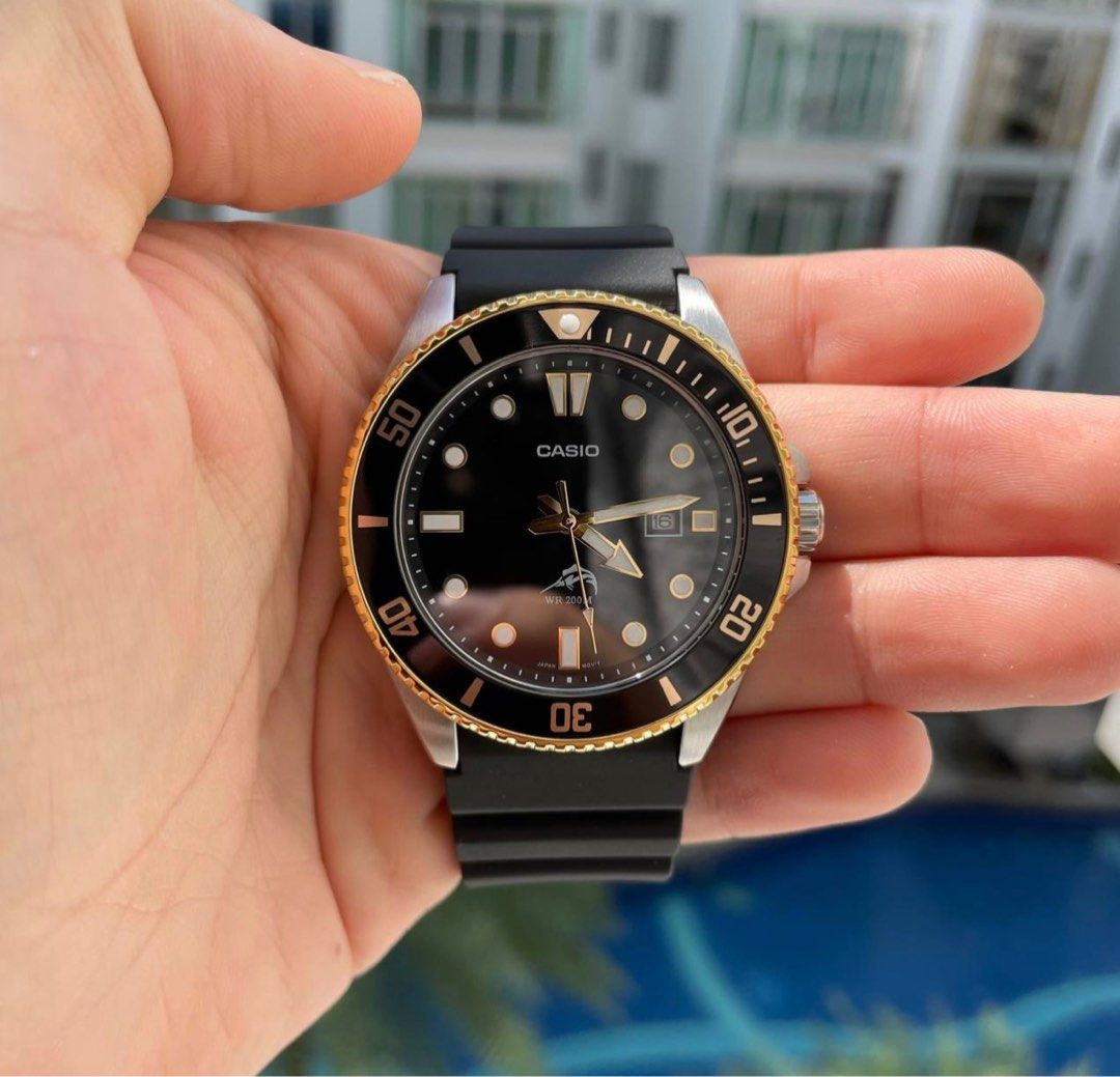 Casio Duro Marlin MDV-106G-1AVCF Watch (Gold), Men's Fashion, Watches & Accessories, Watches on ...
