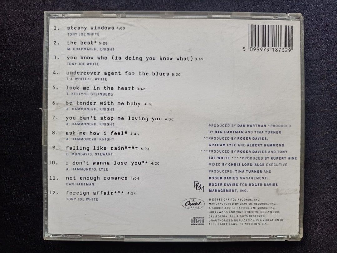 CD Tina Turner : foreign affair, Hobbies & Toys, Music & Media, CDs ... CD Tina Turner : foreign affair, Hobbies & Toys, Music & Media, CDs ...