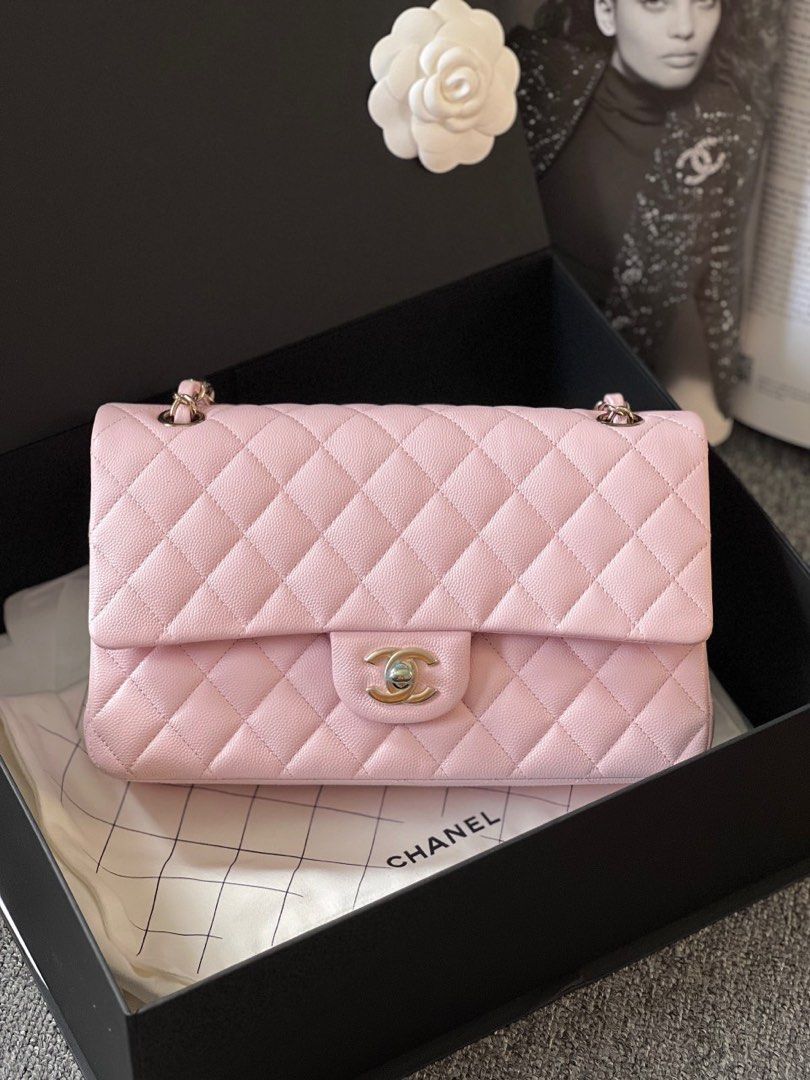 Chanel Classic Medium Light Pink Caviar Lghw, Luxury, Bags & Wallets on ...