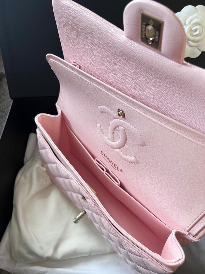 Chanel Classic Medium Light Pink Caviar Lghw, Luxury, Bags & Wallets on ...