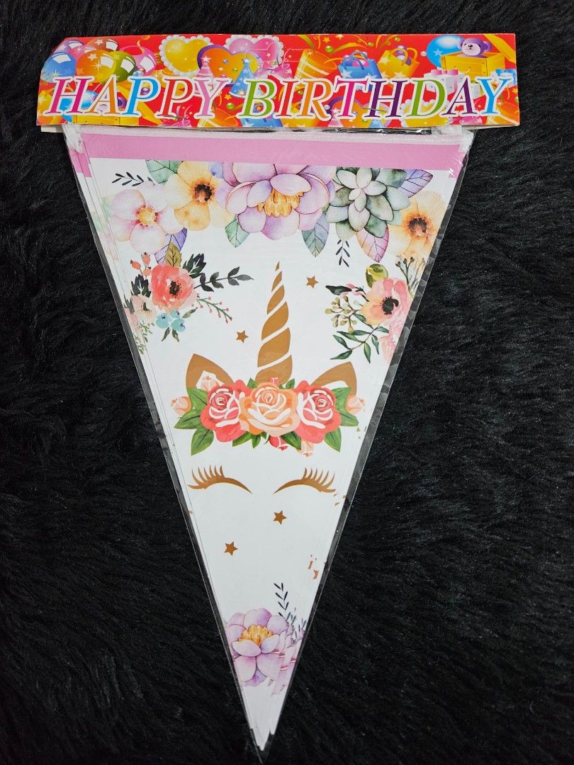 Character Party Flag Banderitas, Hobbies & Toys, Stationary & Craft ...