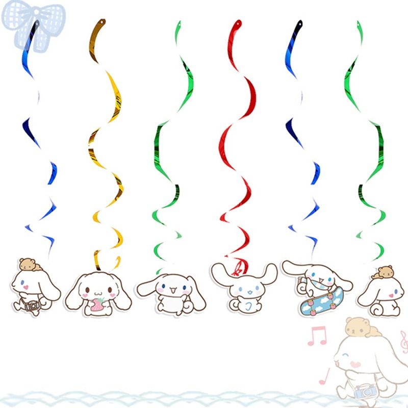 Sanrio Cinnamoroll Theme Tablewares: HBD Banner, Hanging Swirls, Big ...