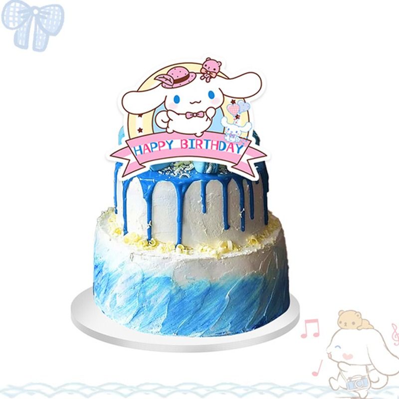Sanrio Cinnamoroll Theme Tablewares: HBD Banner, Hanging Swirls, Big ...