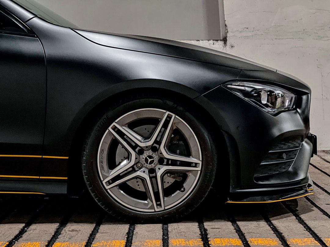 CLA 200 Full Body Wrapped In Satin Black With Custom Decal, Car ...