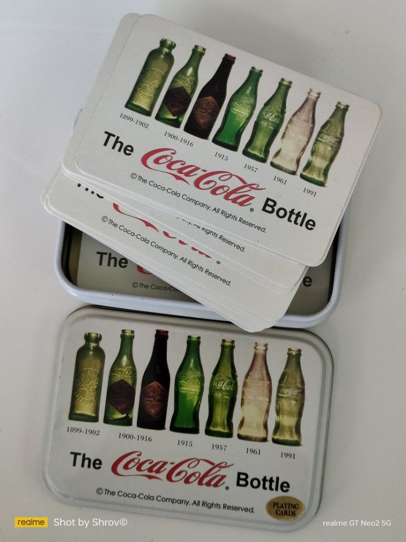 Coca-Cola Bottle History 1899 - 1991 Deck Card, Hobbies & Toys ...