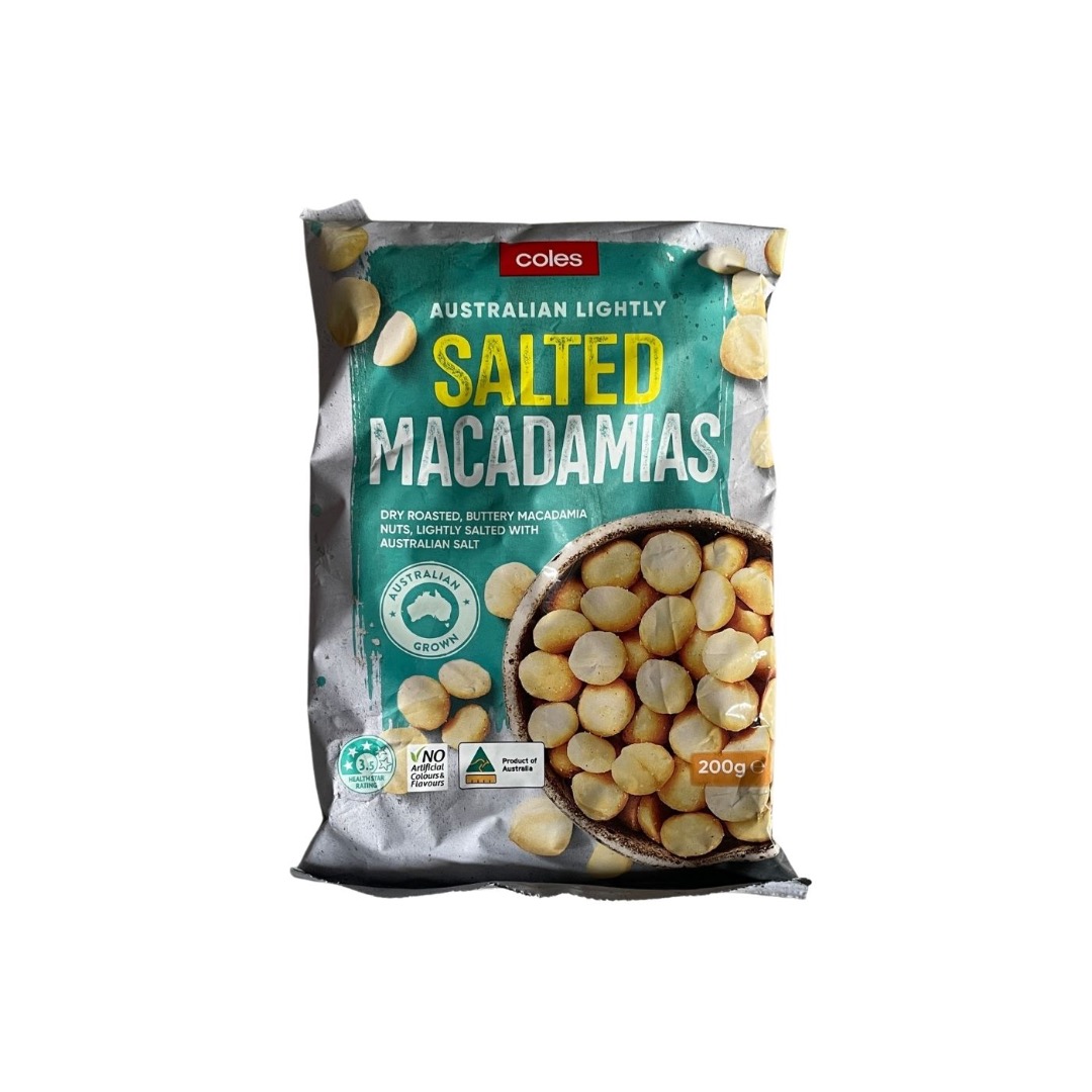 Coles Macadamia Nuts, Food & Drinks, Packaged & Instant Food on Carousell