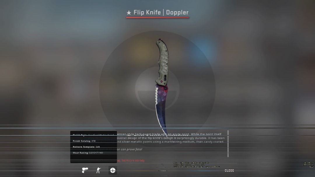 CSGO Flip Knife | Doppler Phase 1 (Factory New), Video Gaming, Gaming Accessories, In-Game ...