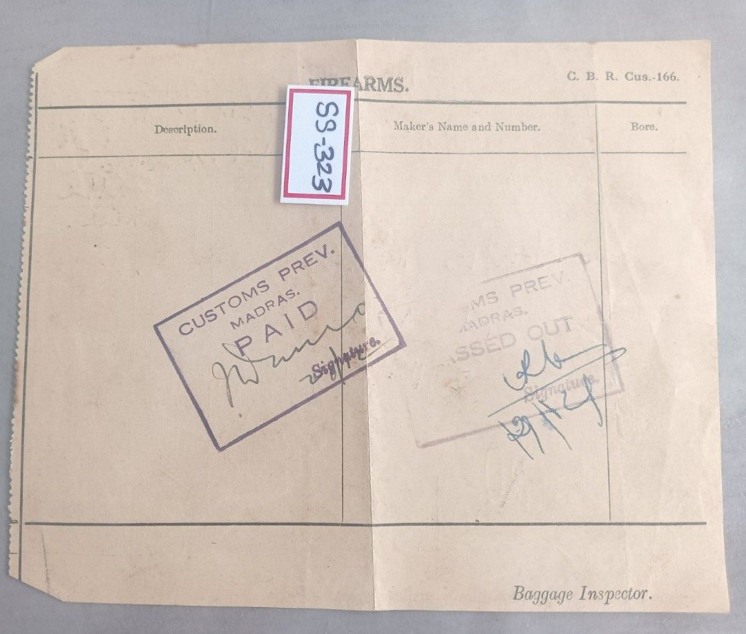 CUSTOMS BAGGAGE RECEIPT 1958 , BRITISH INCOME TAX RELIEF , BARGAIN ...