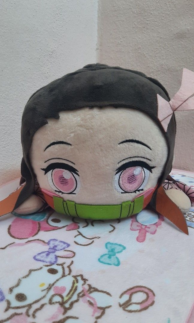 Demon slayer nezuko laying plush, Hobbies & Toys, Toys & Games on Carousell