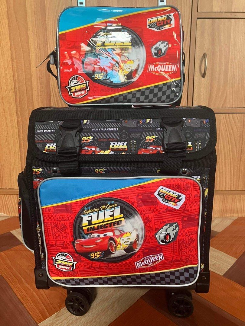 Disney Cars Lightning Mcqueen Box Type Trolley Bag on Carousell