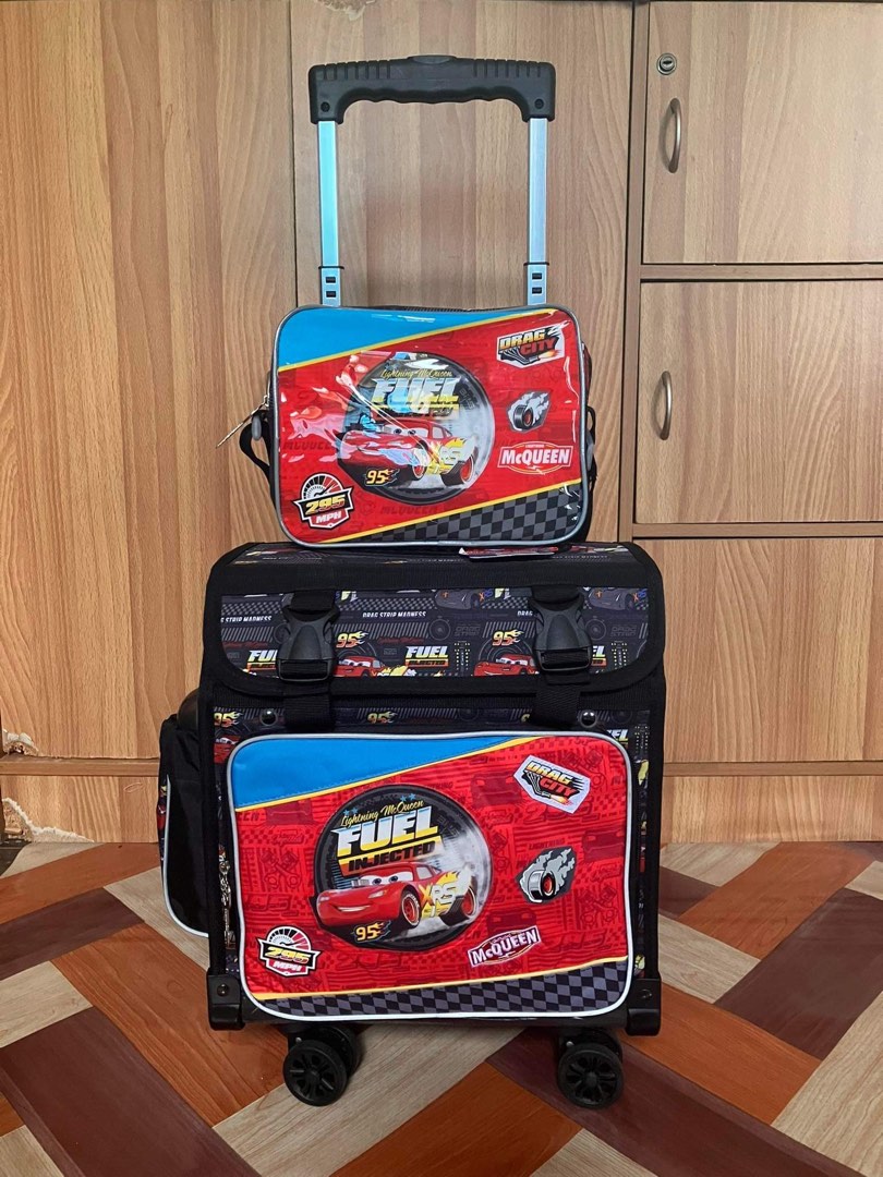 Disney Cars Lightning Mcqueen Box Type Trolley Bag on Carousell
