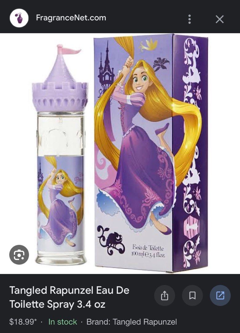 Disney Rapunzel EDT 100ml, Beauty & Personal Care, Fragrance ...