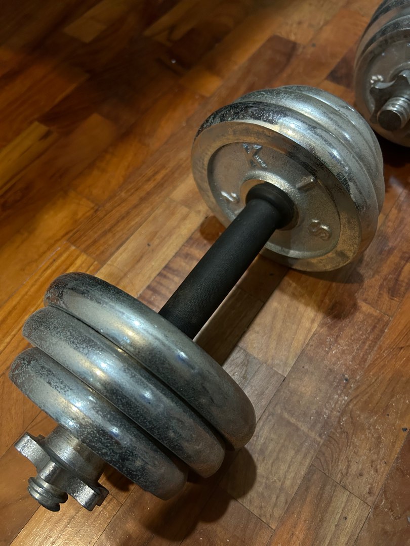 20kg Dumbbell set, Sports Equipment, Exercise & Fitness, Weights ...