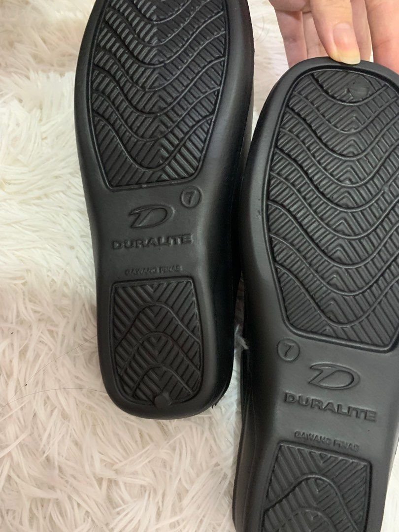 Duralite Black Clogged Shoes, Women's Fashion, Footwear, Slippers and ...