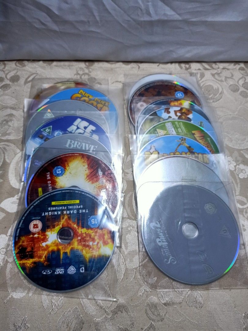 DVD discs for kids and all ages in MINT condition without cover and ...