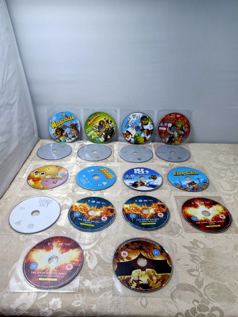 DVD discs for kids and all ages in MINT condition without cover and ...