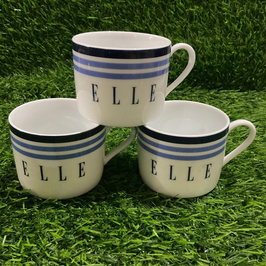 Elle Nikko Patra Thailand Fine Porcelain Blue Small Coffee Mug Tea Cup ...