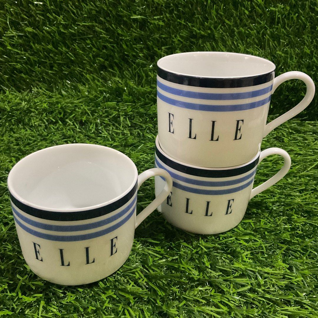 Elle Nikko Patra Thailand Fine Porcelain Blue Small Coffee Mug Tea Cup ...