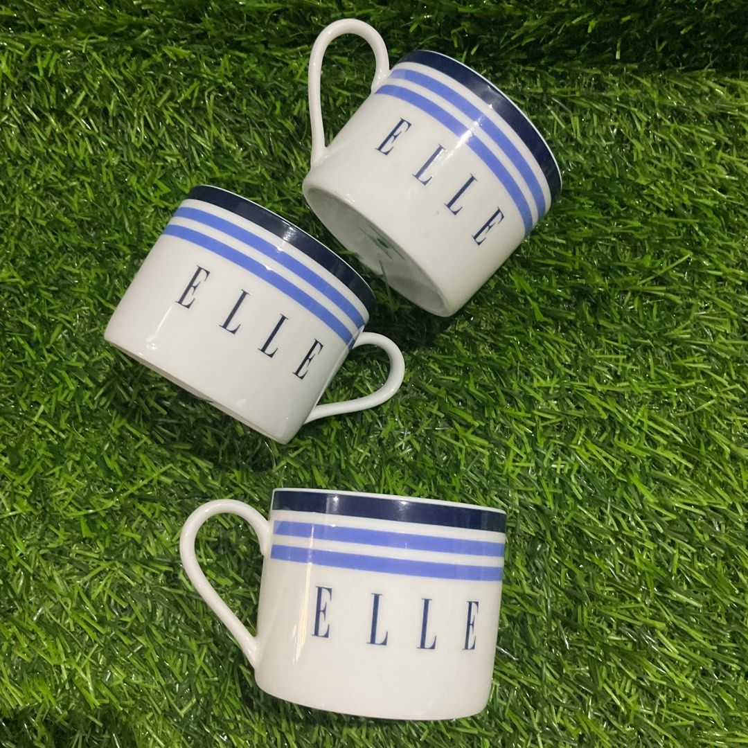 Elle Nikko Patra Thailand Fine Porcelain Blue Small Coffee Mug Tea Cup ...