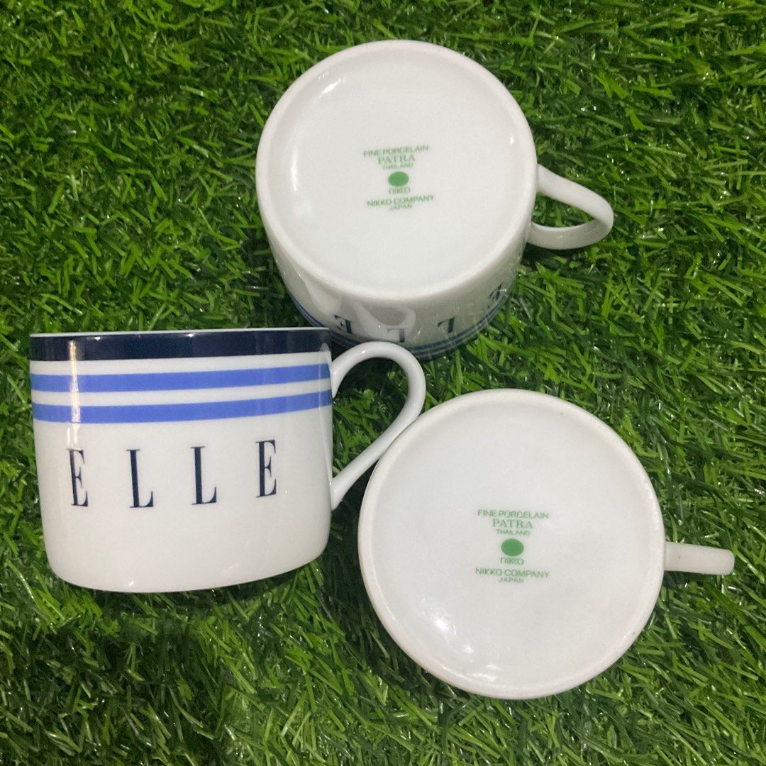 Elle Nikko Patra Thailand Fine Porcelain Blue Small Coffee Mug Tea Cup ...