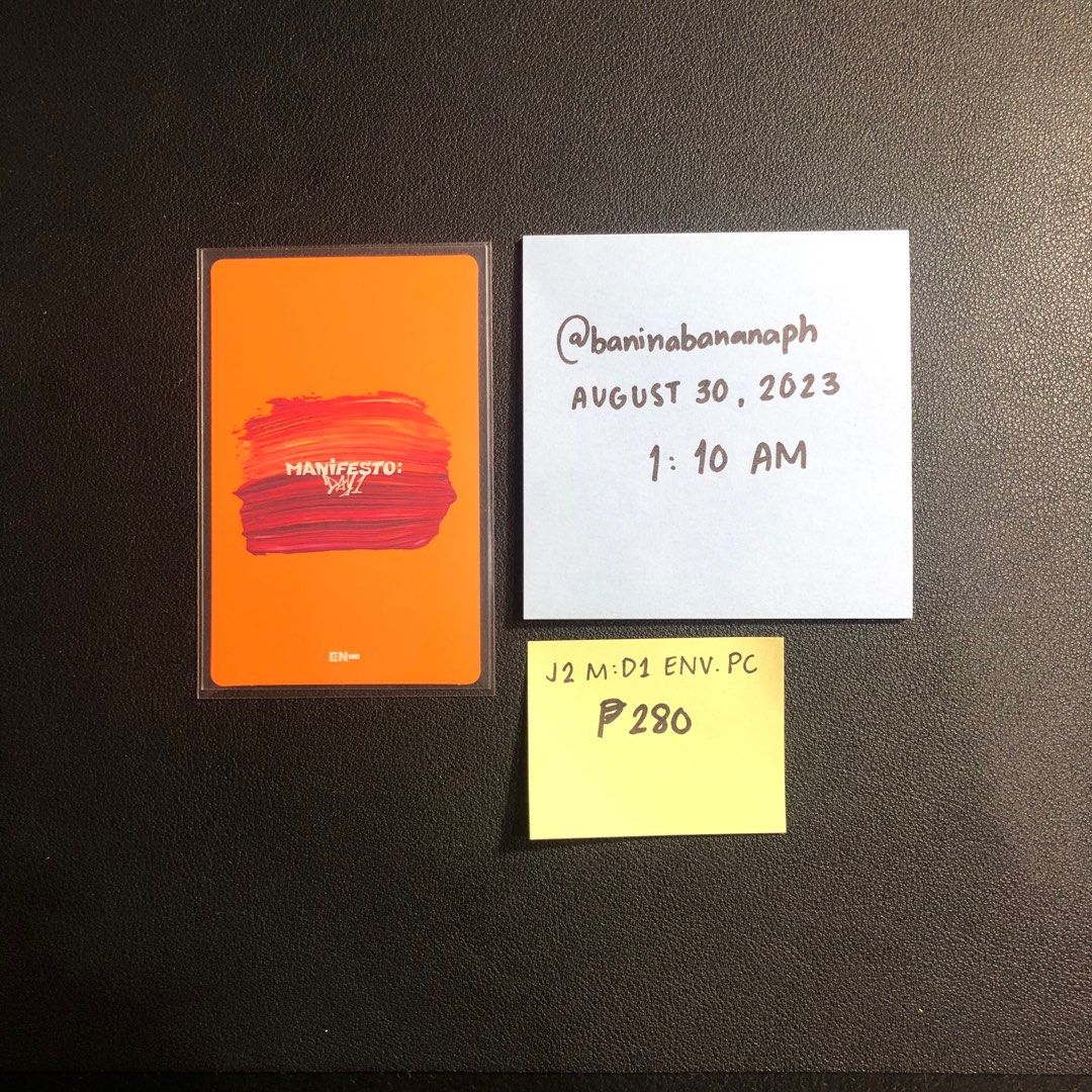 ENHYPEN JAKE MANIFESTO DAY ONE ENGENE VERSION PHOTOCARD on Carousell