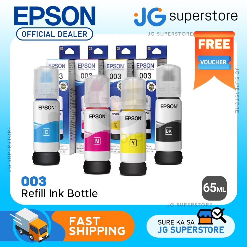 Epson 003 Ink Refill Bottle (65mL) for Printer EcoTank L1110 / L3110 ...