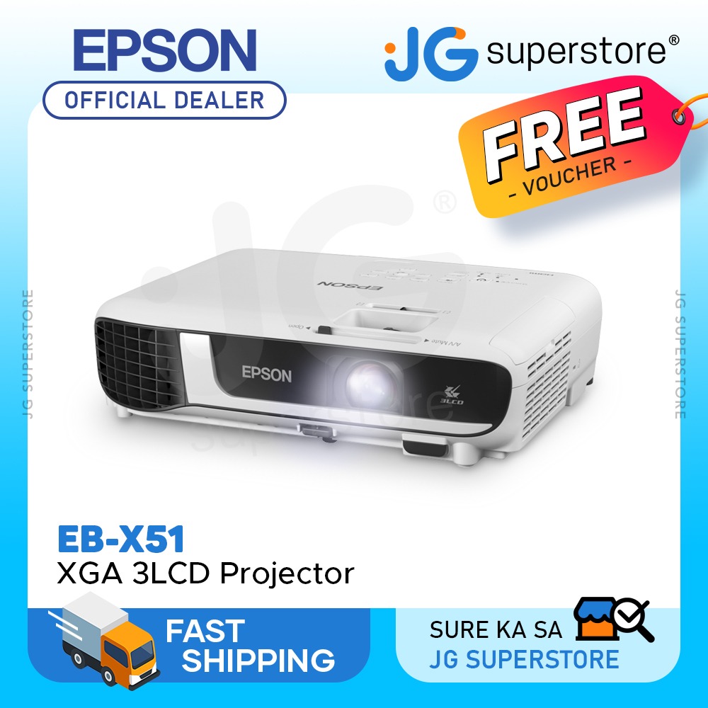 Epson EB-X51 XGA 3LCD Wired / Wireless Projector with 1024 x 768 with ...