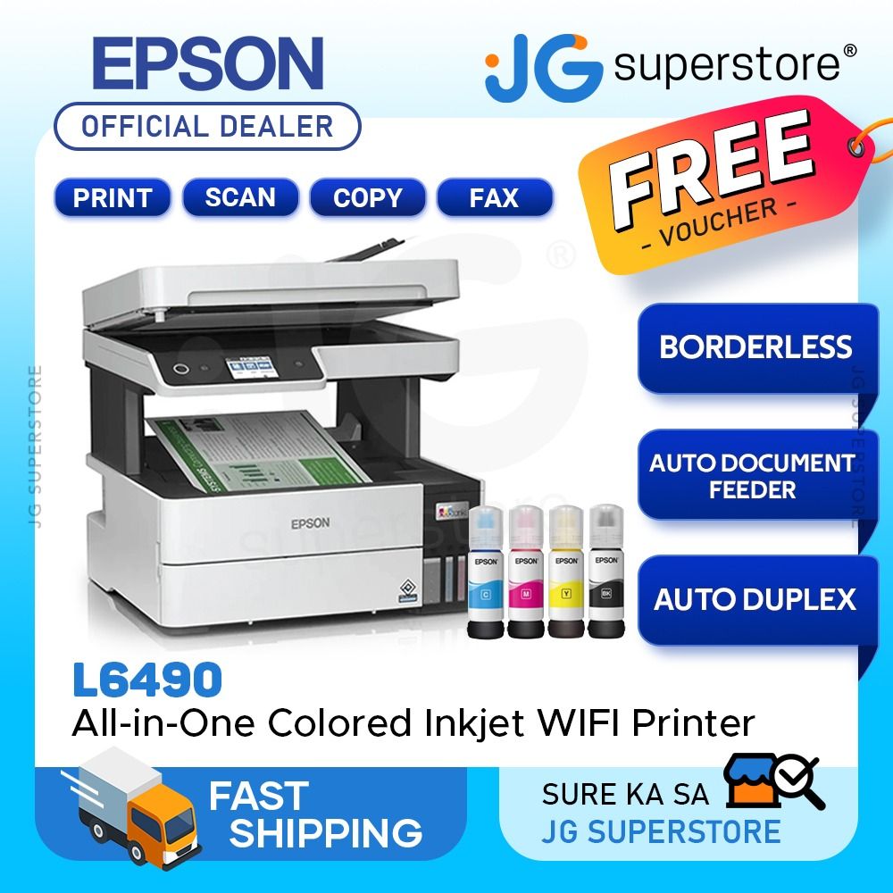 Epson EcoTank L6490 A4 Duplex All-in-One Refillable Ink Tank Borderless ...