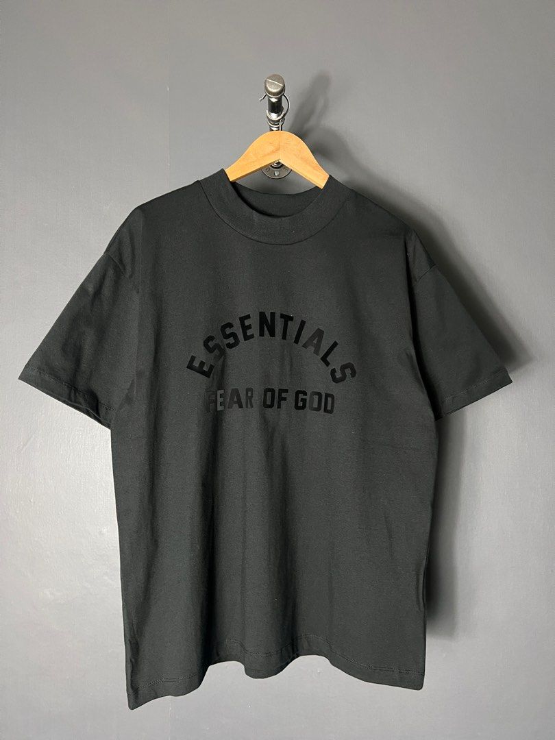 Essentials FOG Tee Black on Carousell