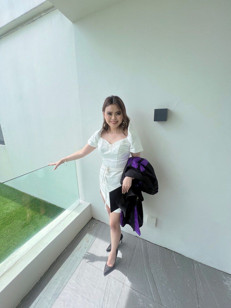 Filipiniana white cocktail dress, Women's Fashion, Dresses & Sets ...