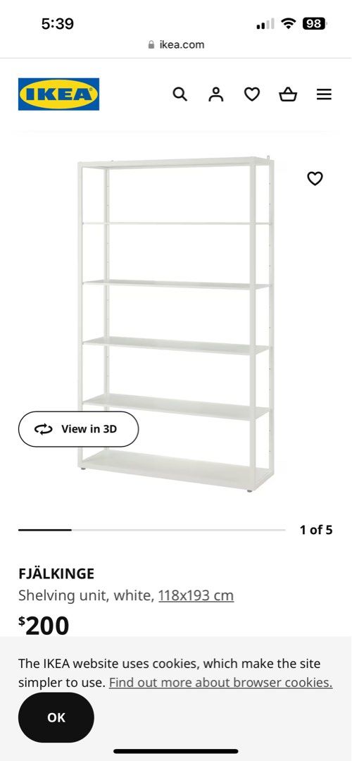 FJALKINGE IKEA, Furniture & Home Living, Furniture, Shelves, Cabinets ...