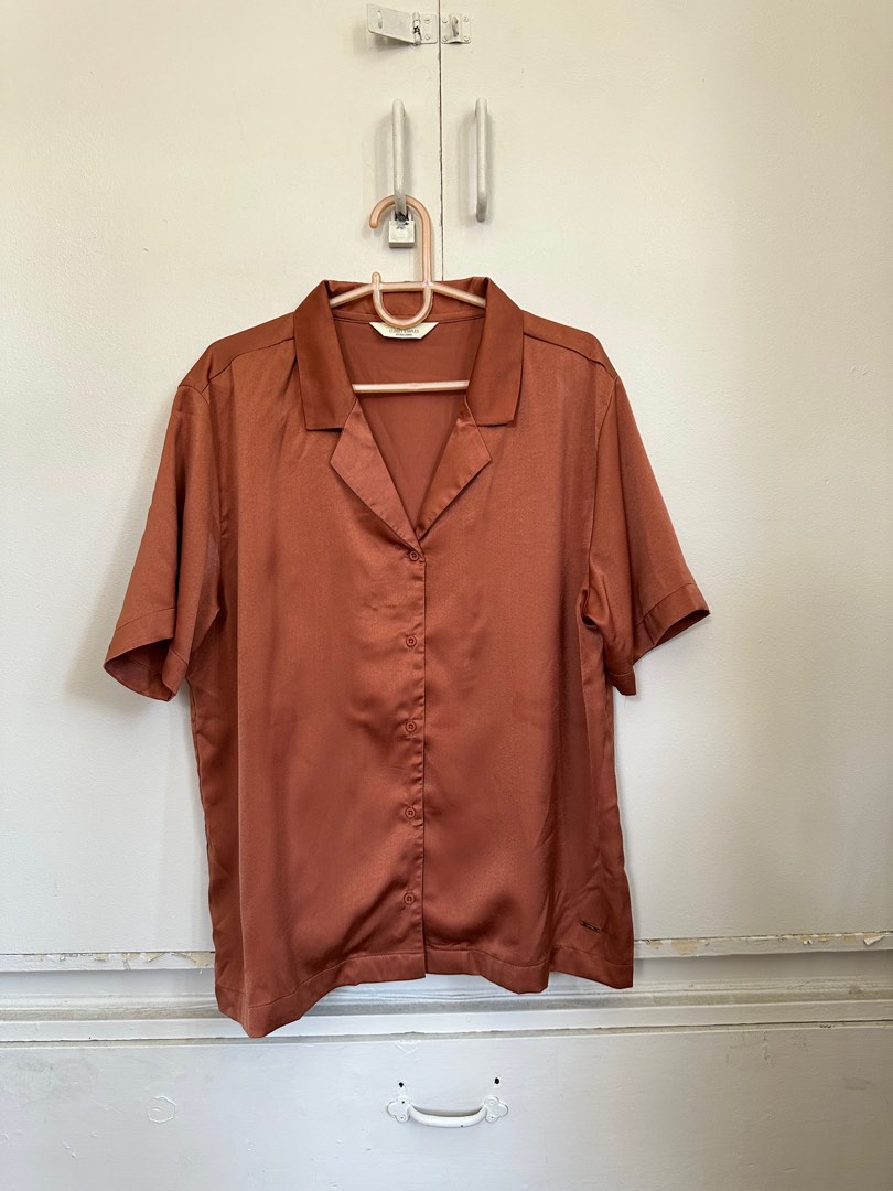 ForMe - Rust/Copper Button Down Shirt - Extra Large, Women's Fashion ...