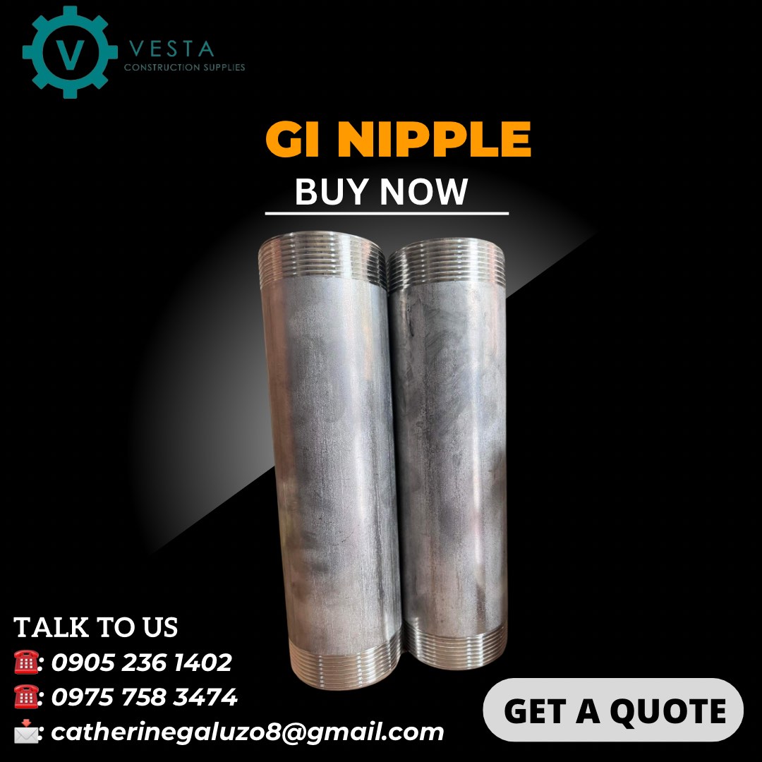 Gi nipple, Commercial & Industrial, Construction & Building Materials on Carousell
