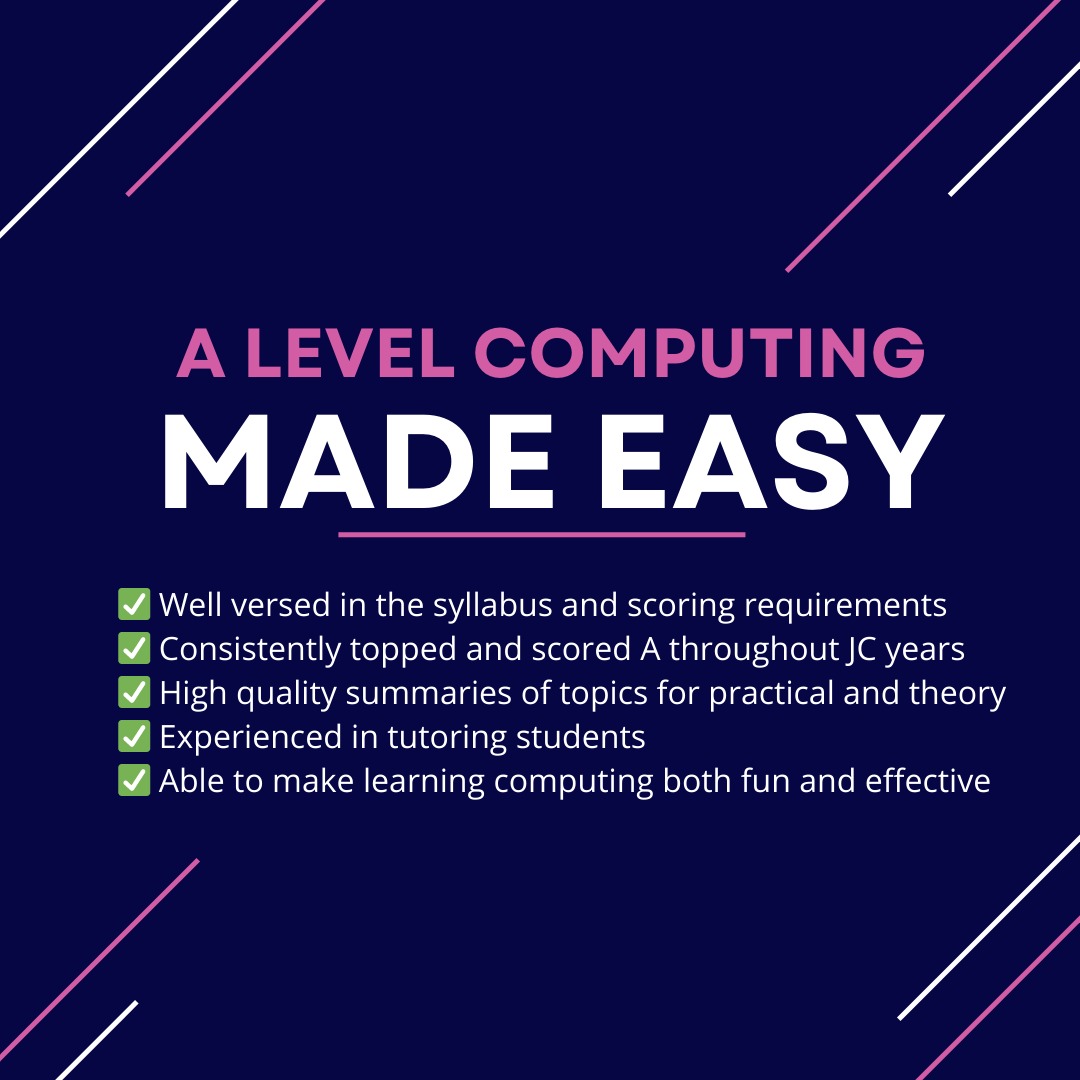 Giving H2 computing tuition 40/hr | Affordable JC Tuition Services | Classroom teaching tuition ...