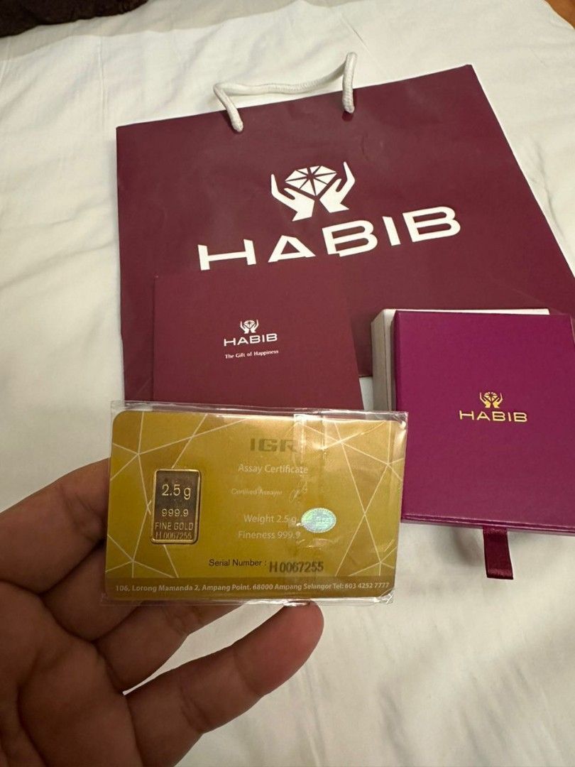 Gold bar Habib 2.5g, Hobbies & Toys, Collectibles & Memorabilia ...