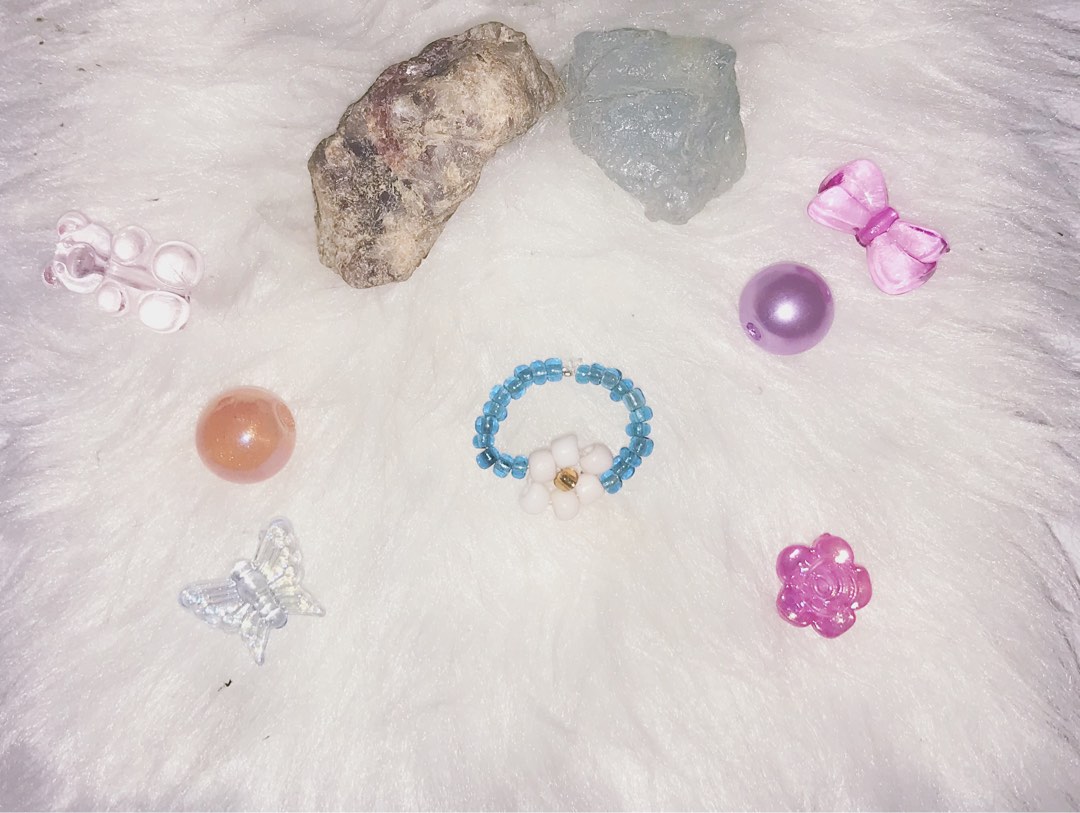 handmade fairycore beaded ring on Carousell