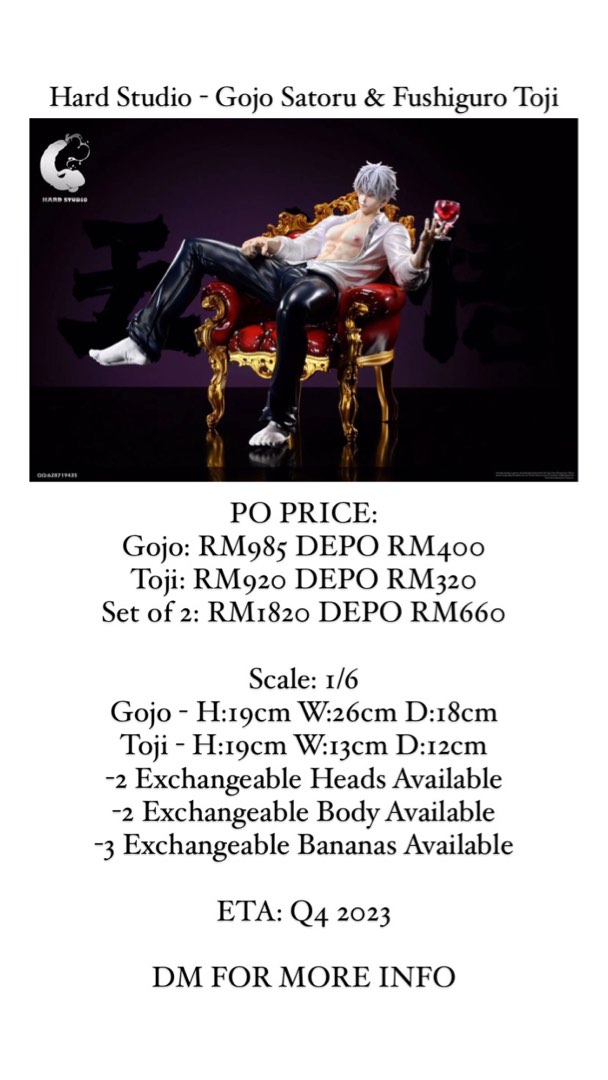 Hard Studio - Gojo Satoru & Fushiguro Toji, Hobbies & Toys, Toys & Games on Carousell