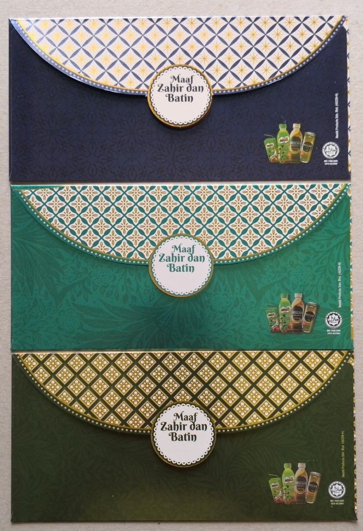 Hari Raya Packets - 2019 Nestle Products set of 3 design, Hobbies ...