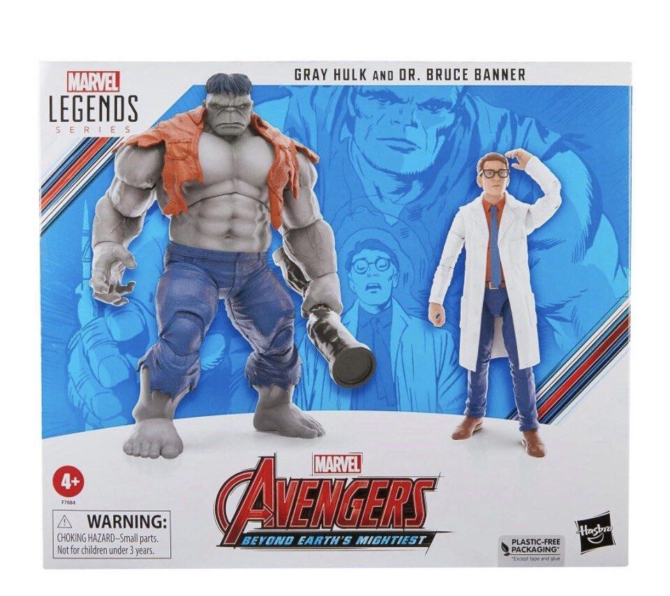 Hasbro Marvel Legends Series Gray Hulk and Dr. Bruce Banner, Avengers ...