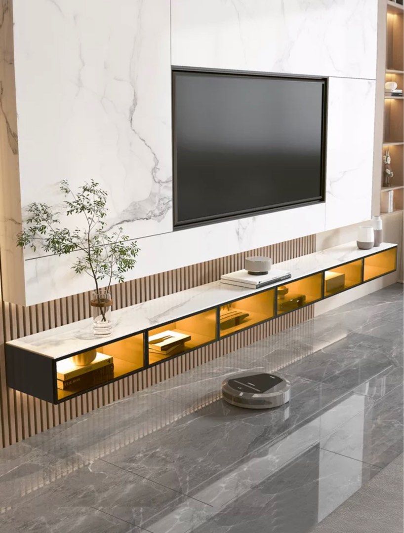 HURLE Modern Floating TV Console, Furniture & Home Living, Furniture ...