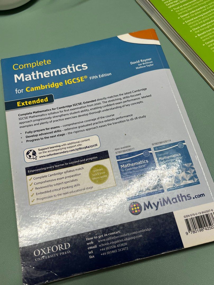 Igcse Mathematics Coursebook Hobbies And Toys Books And Magazines Textbooks On Carousell