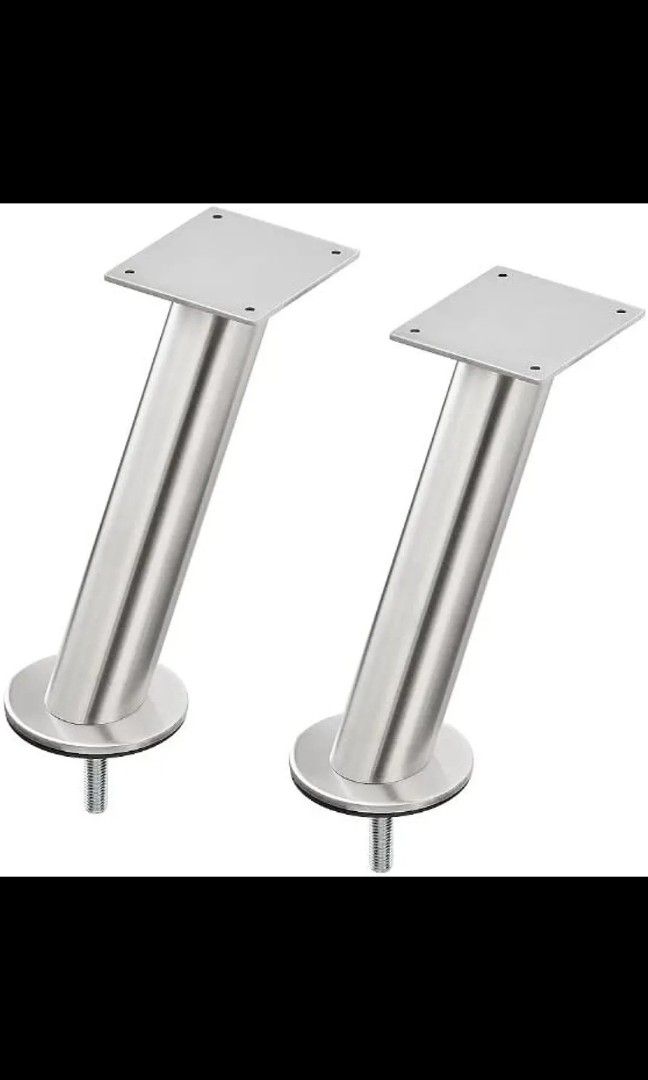 IKEA Capita 17cm Stainless Steel Angled Worktop Brackets, Furniture ...