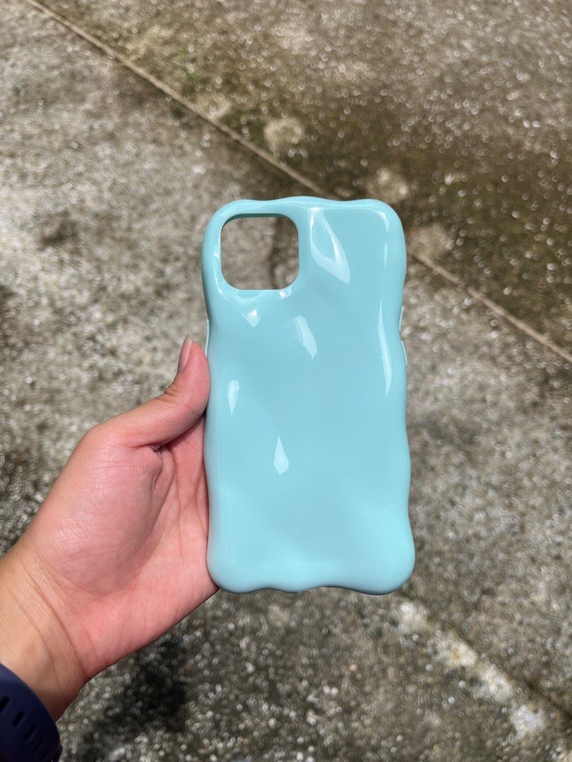 iPhone 13 Cyan wavy case on Carousell