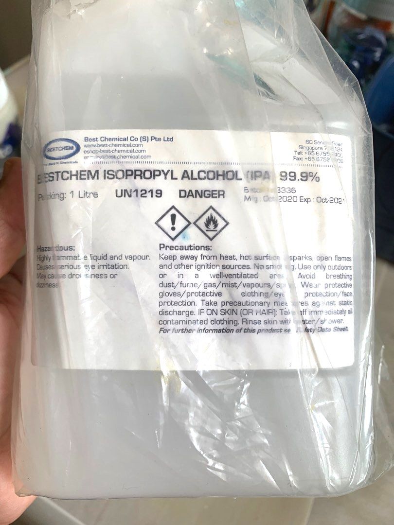 Isopropyl Alcohol 99.9%, Hobbies & Toys, Stationery & Craft, Art & Prints on Carousell