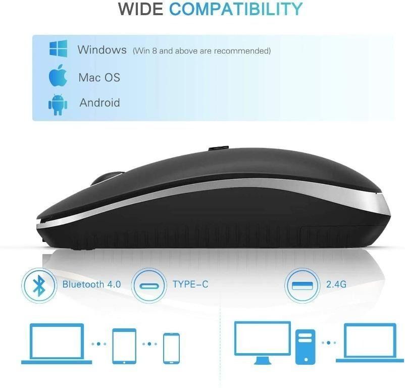 Jelly Comb 2.4G Wireless Mouse + Mouse Bluetooth + Mouse USB C 1 to 3 ...