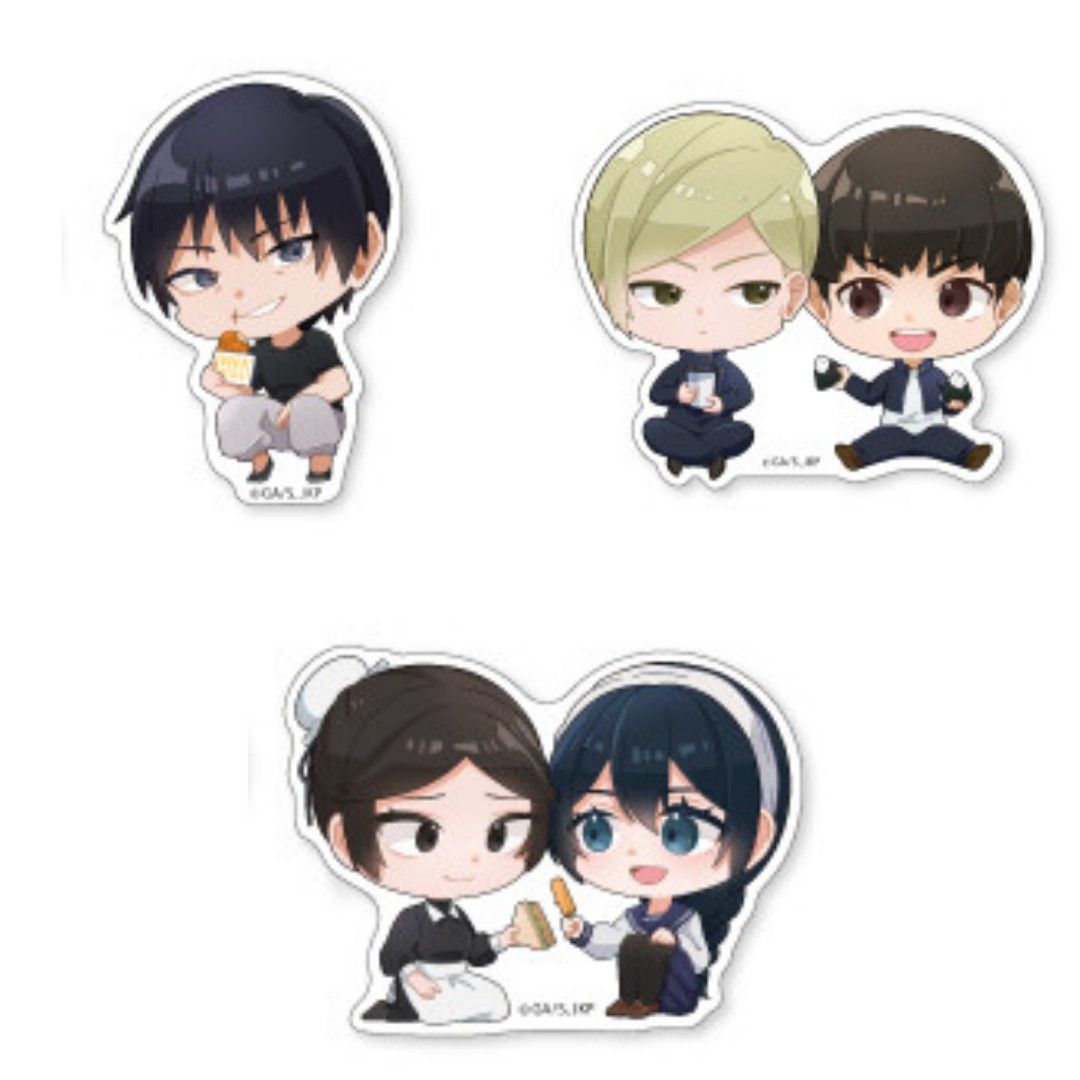 [$6 for all 3] JJK Jujutsu Kaisen Family Mart stickers (Toji, Nanami ...