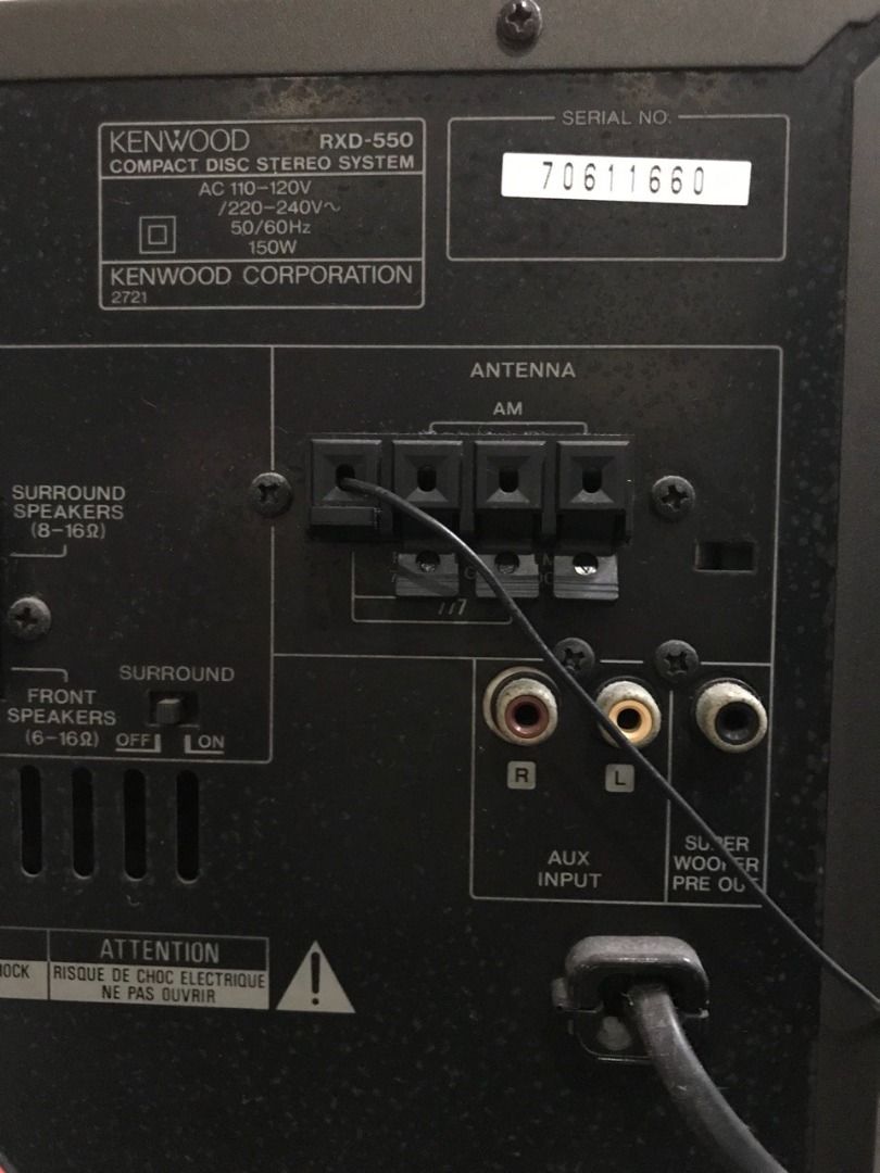 Kenwood Compact Disc Stereo Mini HiFi Component System RXD-550, TV ...