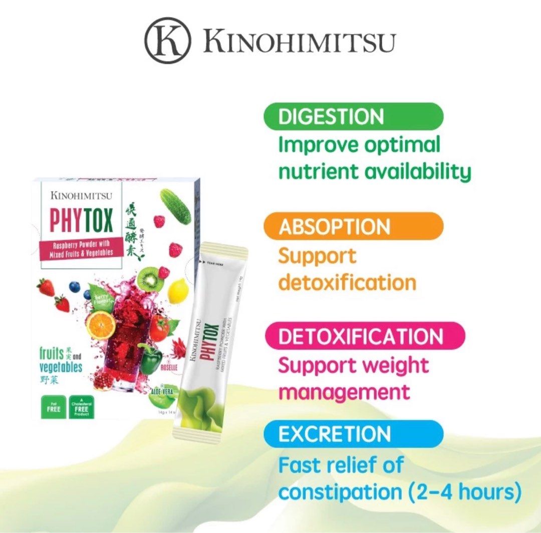 KINOHIMITSU PHYTOX - 3 Scratches, Health & Nutrition, Health ...