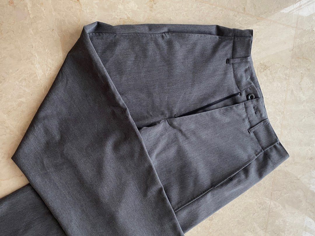Korean grey slacks office look elegant model core, Fesyen Wanita ...