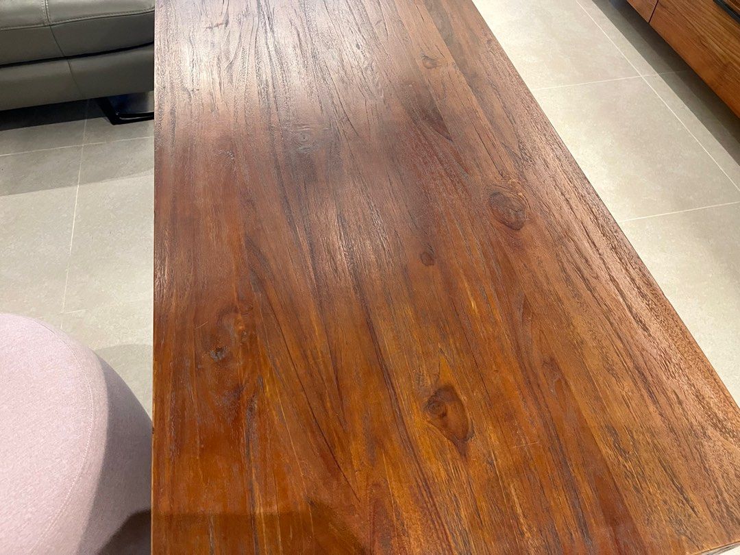 Large Teak Coffee Table 4ft, Furniture & Home Living, Furniture, Tables ...